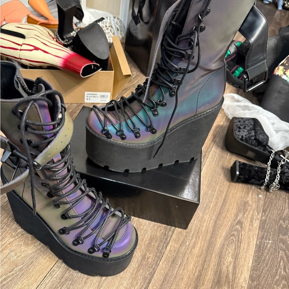Dolls Kill | Shoes | Dolls Kill Black Platform Boots With Chunky Sole ...